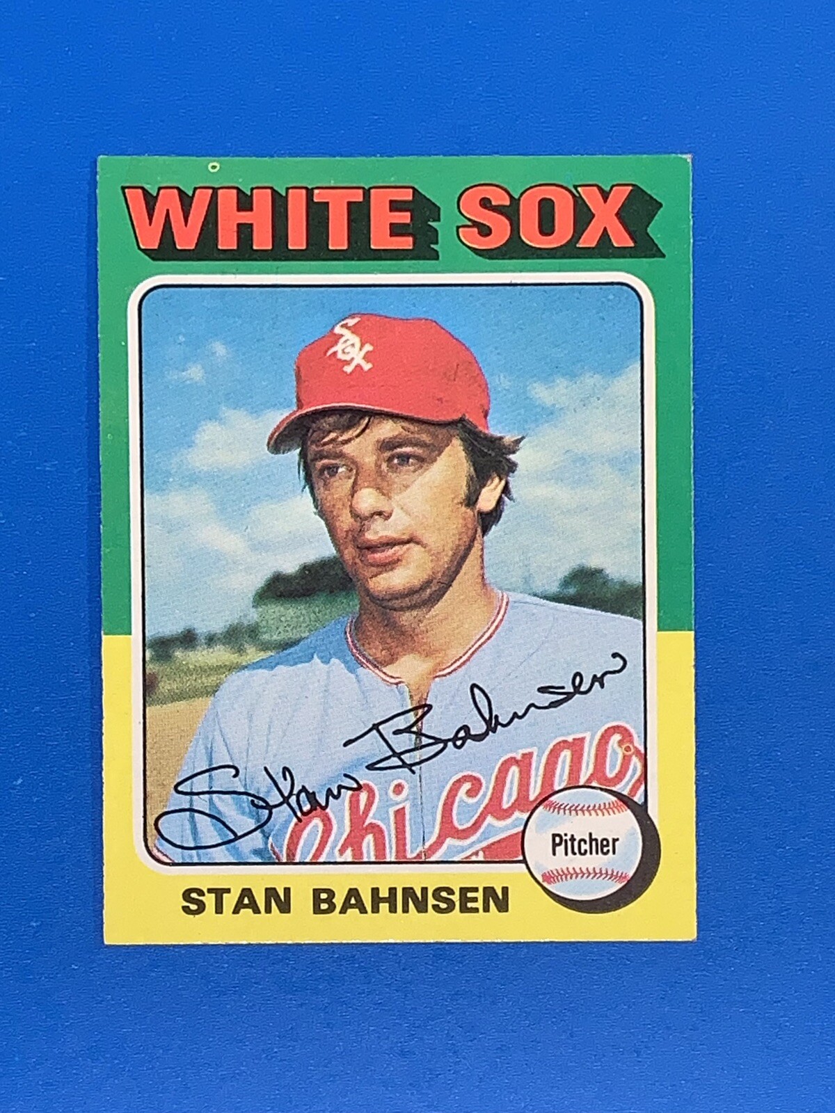 1975 Topps Stan Bahnsen Baseball Card #161 Chicago White Sox Set Break ...