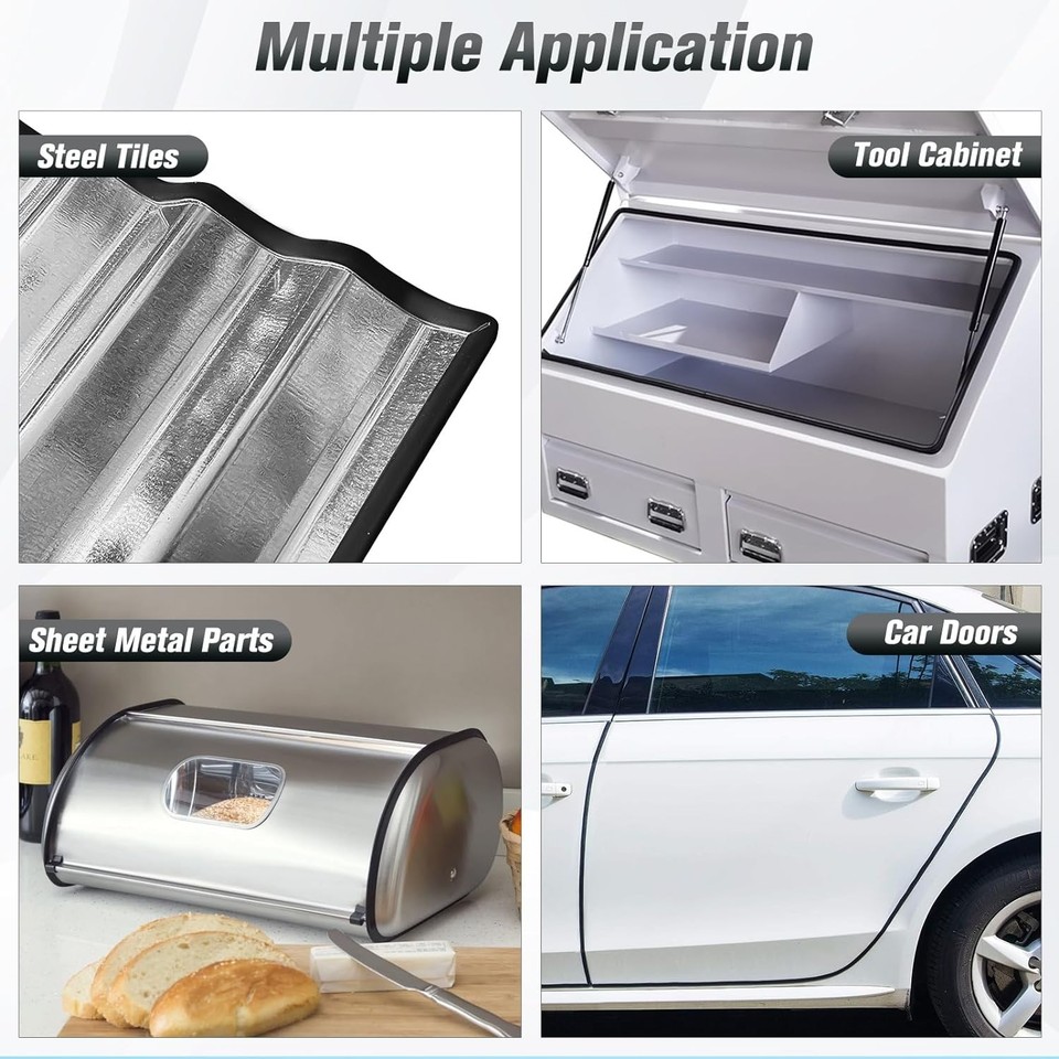 Edge Trim, 1/16" Rubber Edge Trim, Flexible Self Adhesive U Channel ...