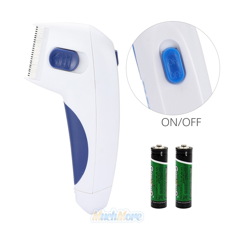 2x Flea Remover Comb Electric Dog Anti Flea Comb Head Lice Pets Cat ...