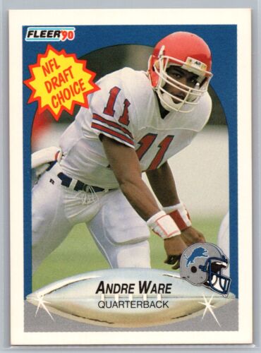 Andre Ware 1990 Fleer NFL Draft Choice FOOTBALL #103 Detroit Lions RC | eBay