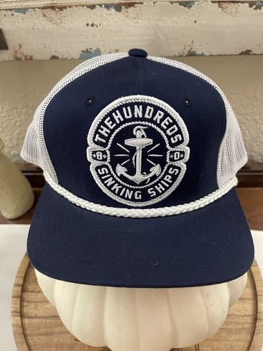 The Hundreds Sinking Ships SnapBack Hat Graphic Navy Rope | eBay