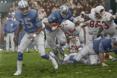 Mel Farr Detroit Lions Action Football 8x10 11x14 16x20 Colorized Photo ...