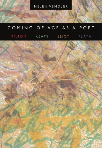 Vendler Helen-Coming Of Age As A Poet (UK IMPORT) Book NEW ...