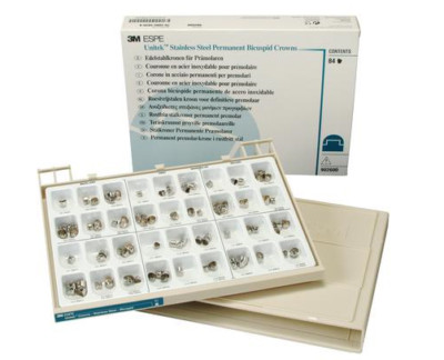 Unitek Assorted set of bicuspid stainless steel crown forms complete ...