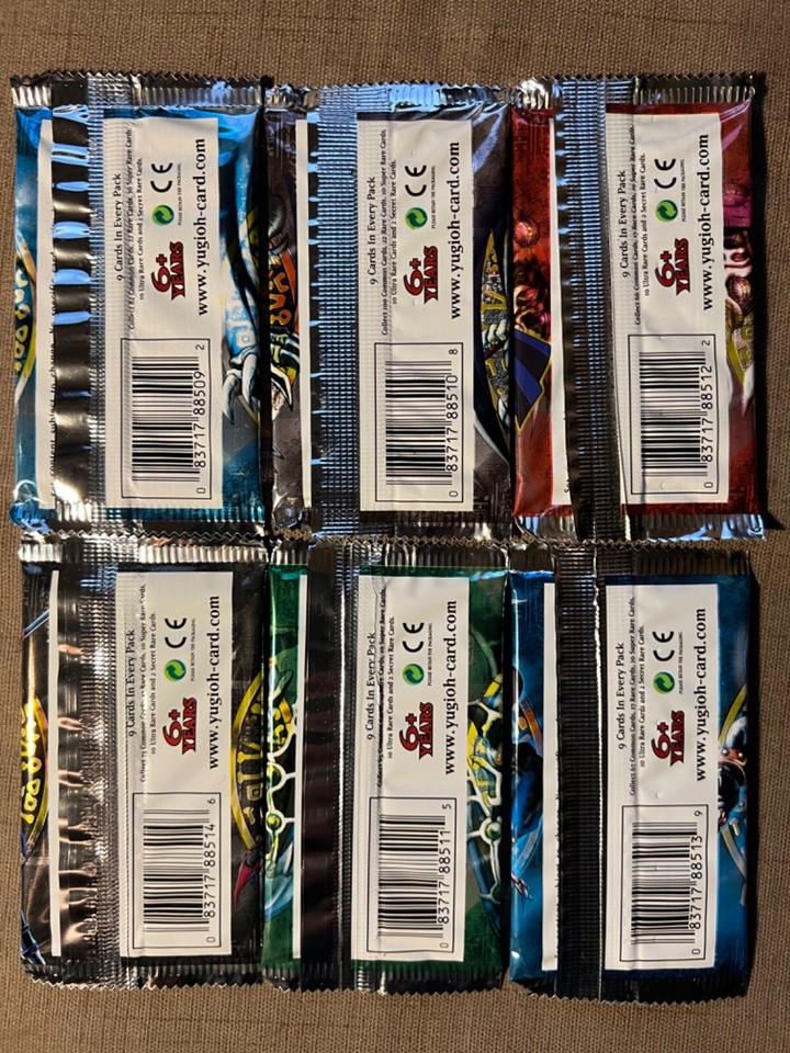 YUGIOH 6x Legendary Collection Booster Pack 25th Ann LOB MRD SRL PSV ...