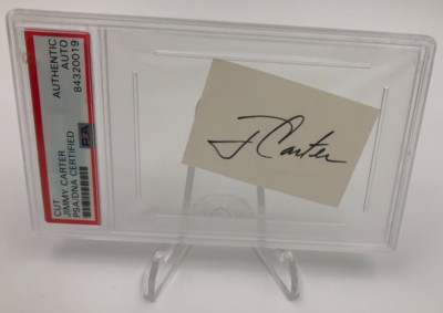 President JIMMY CARTER PSA AUTO Authentic Signed CUT AUTOGRAPH Card PSA ...
