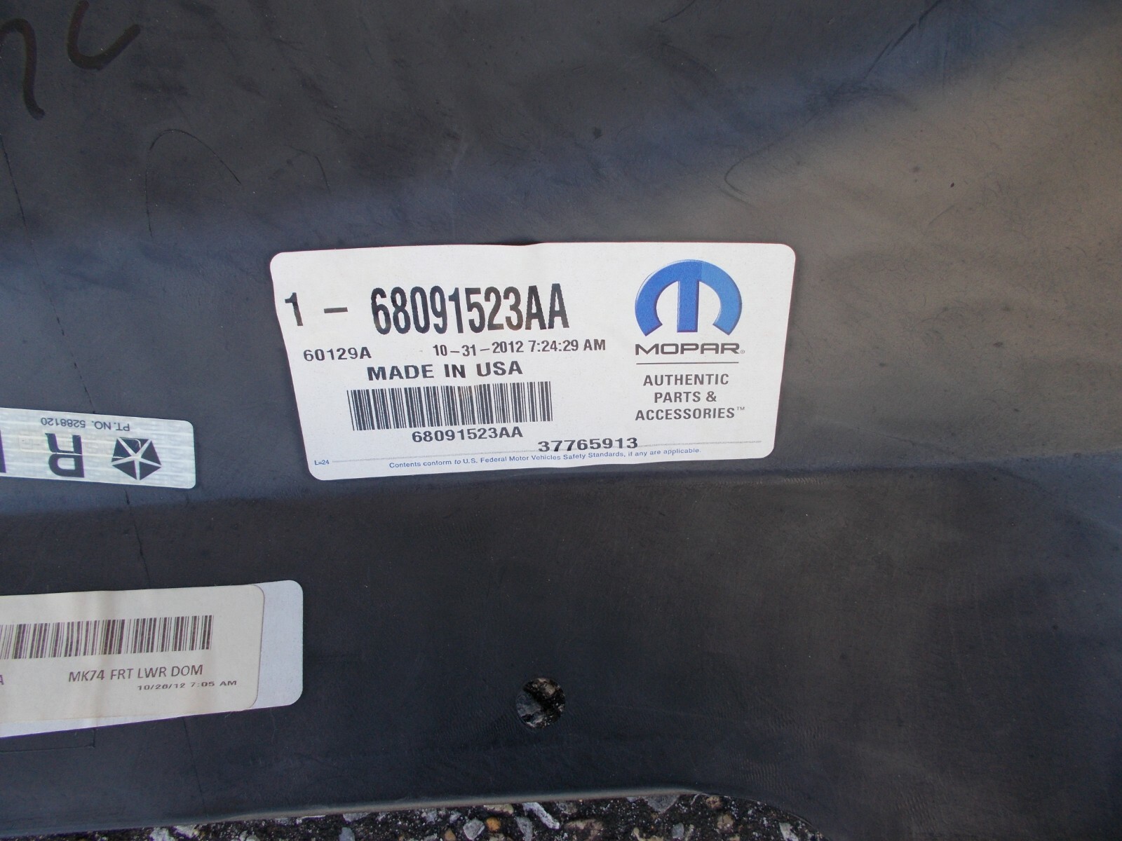 New Mopar Front Bumper Cover 68091523AA | eBay