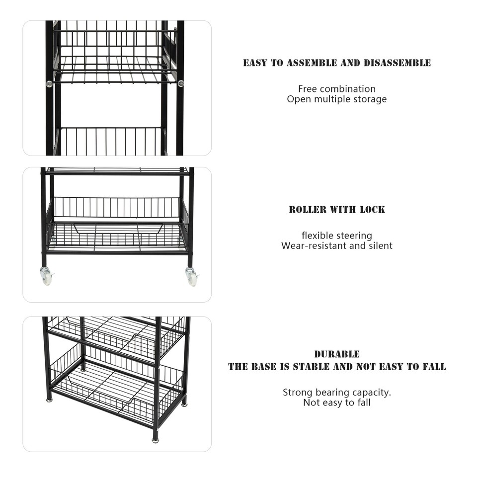 4 Tier Retail Display Rack Snack Candy Display Organizer Stand With 10 ...