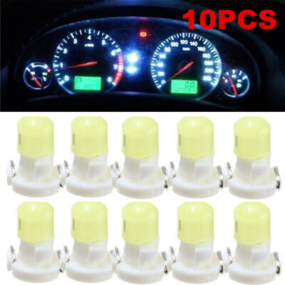 10pcs T3 Neo Wedge LED Bulbs Cluster Instrument Dash Climate Base Lamp ...