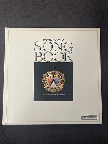 FORD FAMILY SONG BOOK 1972 VGC 33 RPM COLUMBIA 4 RECORD SET W/ BOOK ...