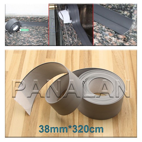 HQ 320CM x 38MM Wide Gray Sealing Strip. Bath, Shower, Sink Gray ...