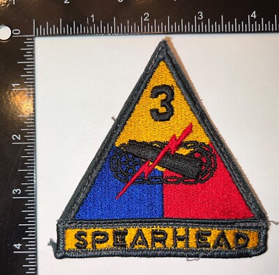Cold War US Army 3rd Armored Armor Division Tank W Spearhead Tab Patch | eBay