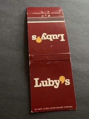 Vintage Texas Matchbook “Luby’s” San Antonio, TX | eBay