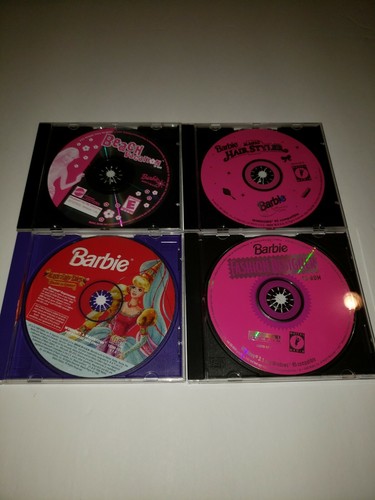 Barbie CD-ROM Game Lot of 4 - Beach Vacation Hair Styler Fashion ...