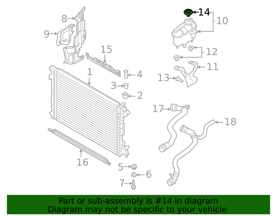 Genuine Audi Cap 4M0-121-321-R | eBay