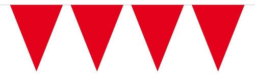 Bunting Mini Red 3m, 3 metres 12 mini Triangle flags measuring 15x11cms ...