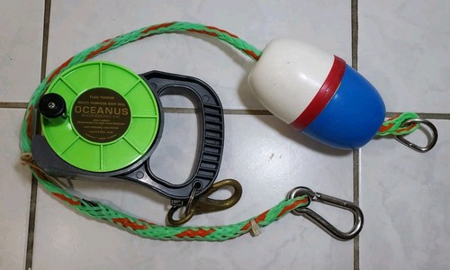 oceanus scuba dive reel 150' with clips and Float | eBay