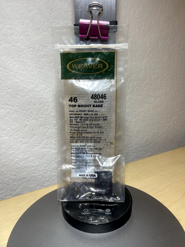 Weaver Mounting Rifle Scope Base # 46 48046 Gloss Black | eBay