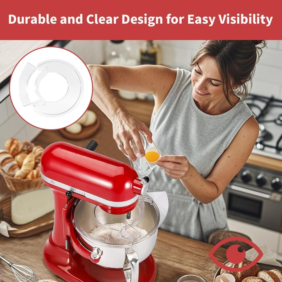 Removable Pouring Shield Splash Guard for KitchenAid 5.5-7 Quart Bowl ...
