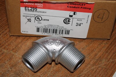 NEW Eaton C&H EL295 3/4' Explosion Proof 90 Degree Male Elbow Fitting ...