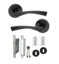 Twist Lever Internal Door Handles Sets Latch Lock Bathroom Door Pack ...