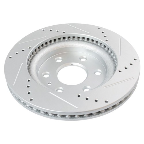 TRQ Performance Disc Brake Rotor Drilled & Slotted Front Rear G-Coated ...