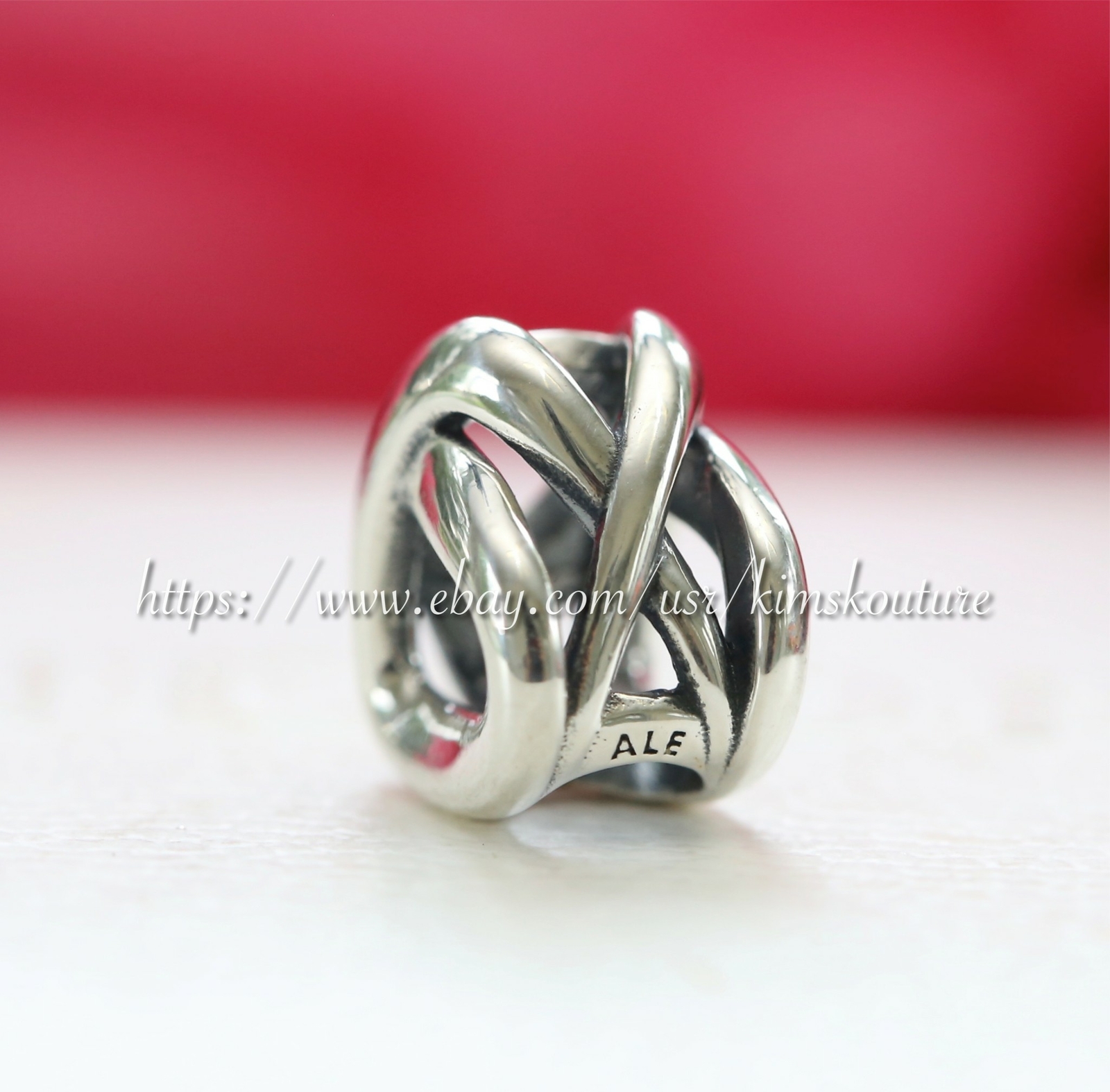 Authentic Pandora Silver Charm Knotted Heart 798081 | eBay