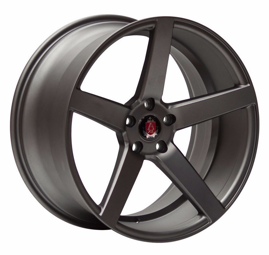 19" AXE EX18 SATIN GREY ALLOY WHEELS FITS VW GOLF PASSAT CADDY EOS ...