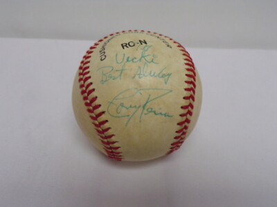Tony Pena Signed Charles Feeney ONLB Baseball Pirates Cardinals Royals ...