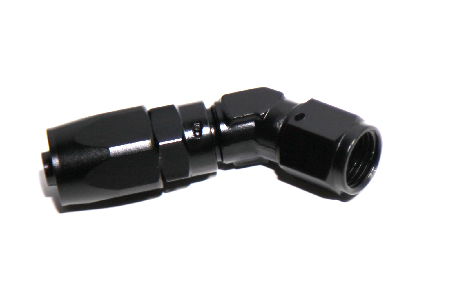 5PC BLACK AN6 6AN AN-6 45DegSwivel Oil/Fuel Line End Union Elbow ...