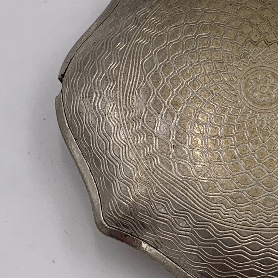 1920's Antique LAZELL DE MERIDOR Silver Art Deco Powder Compact Mirror ...