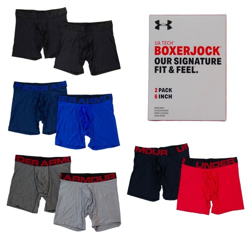 Under Armour Tech Boxerjock Boxer Brief - 2 Pack 6 Inch - Size M L XL ...