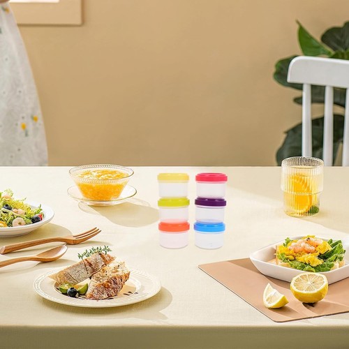 Ciieeo 6pcs Mini Condiment Cups Plastic Salad Dressing Container To ...