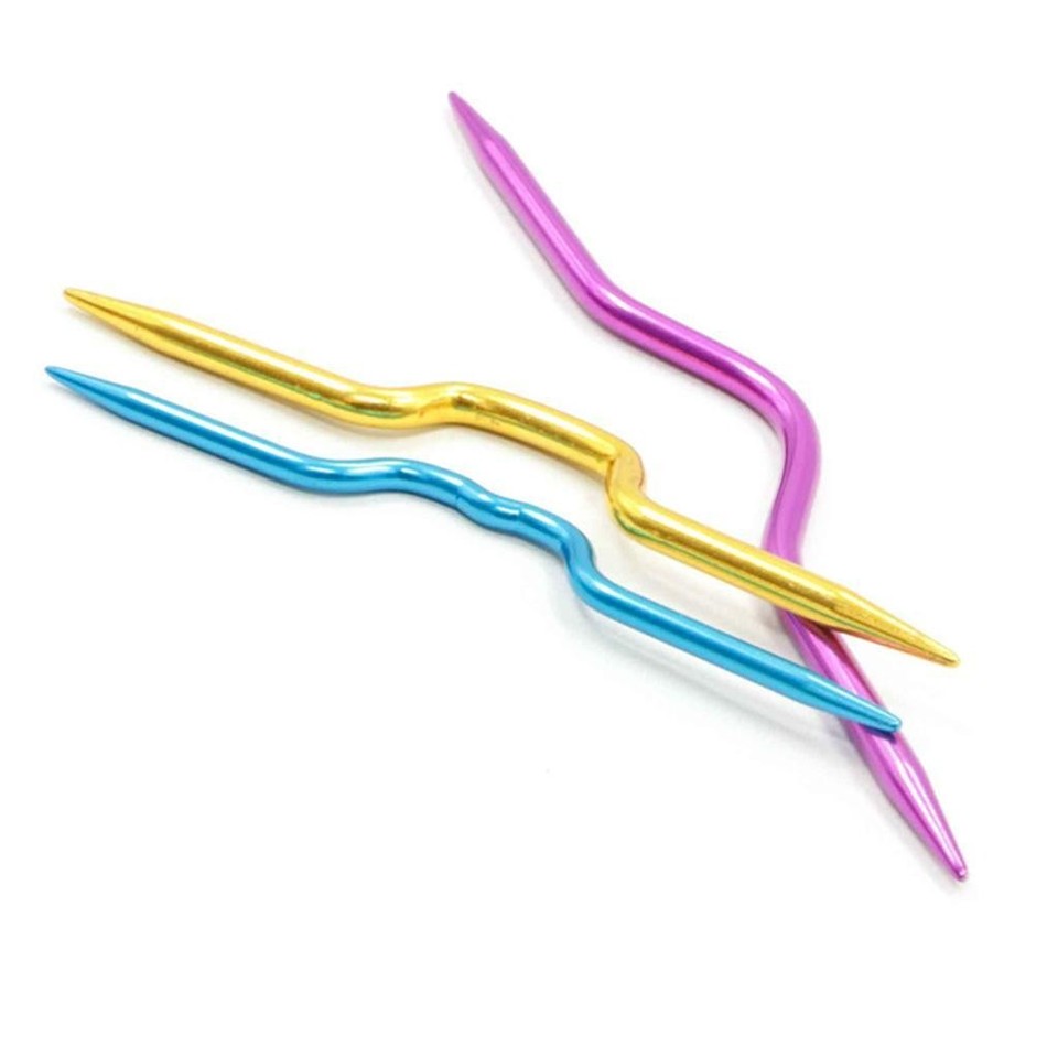 3 Sizes Aluminum Cable Stitch Knitting Holders Twist | eBay UK