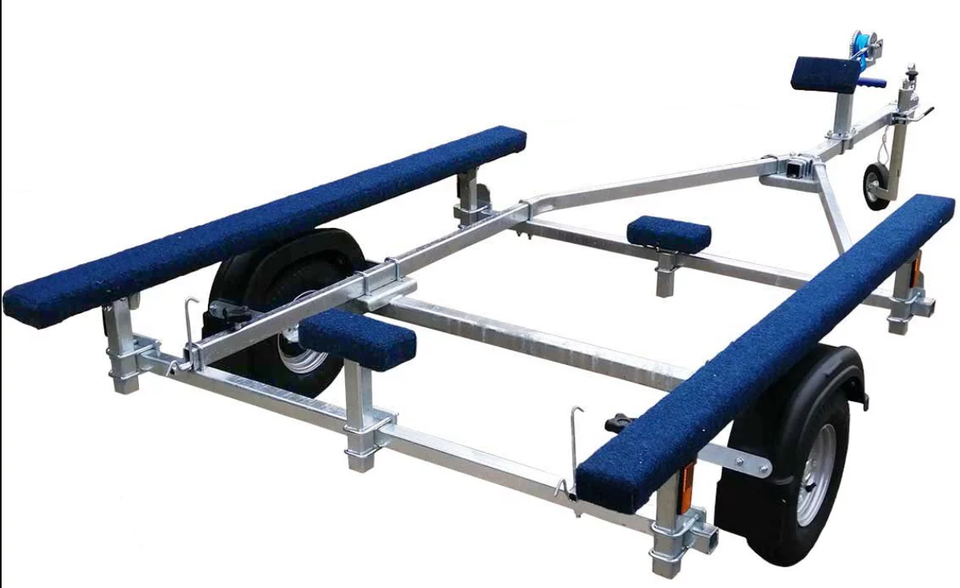 Extreme Boat Trailer Dinghy Inflatable Canoe Kayak Unbraked Single Axle ...