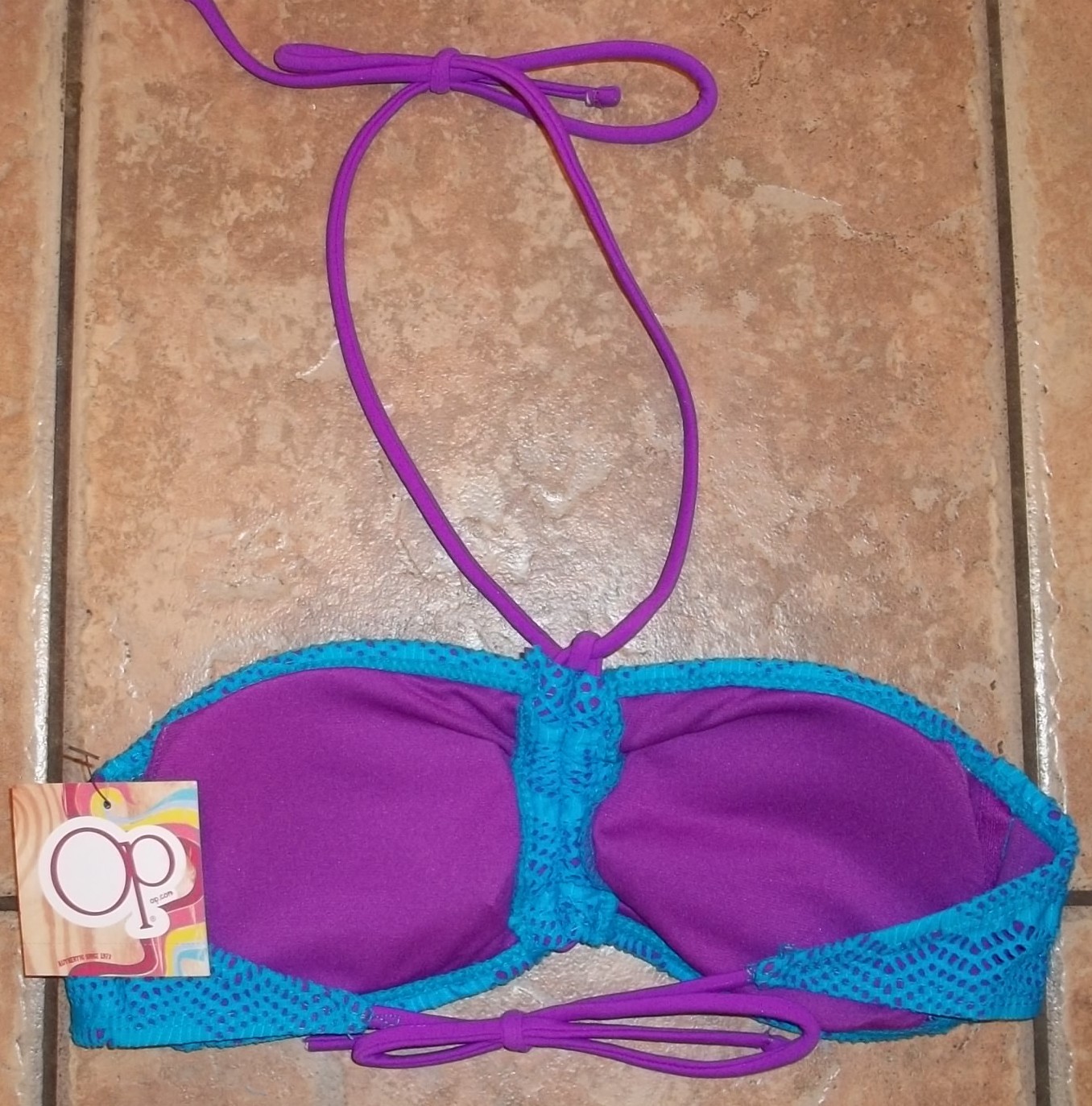 Ocean Pacific~BIKINI TOP~NWT Small Medium Large XL Bandeau~OP Swim ...