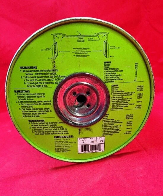 GREENLEE POLYESTER CONDUIT MEASURING TAPE 435 WIDTH: 3/16" LENGTH: 1900 ...