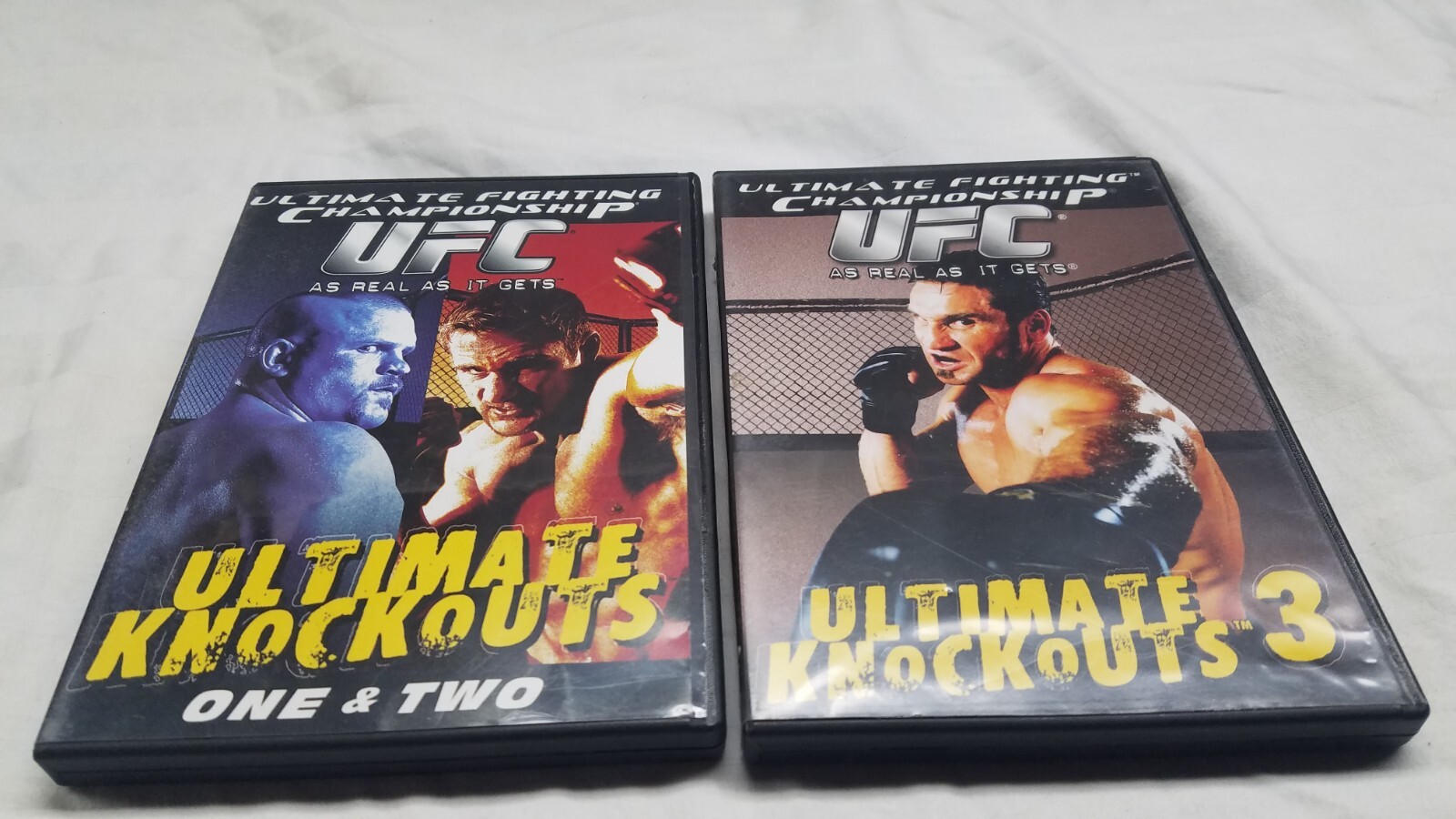 Vintage UFC MMA DVDs Ultimate Knockouts 1, 2 and 3 w inserts feat Chuck ...