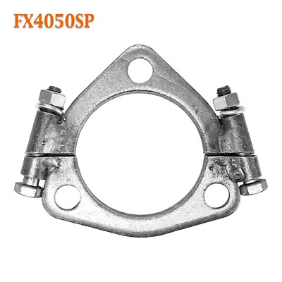 FX4050SP 2 1/2" 2.5 Triangle Exhaust Split Flange For 2 1/4" 2.25 ...