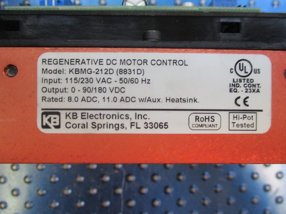 KB ELECTRONICS REGENERATIVE DC MOTOR CONTROL KBMG-212D | eBay