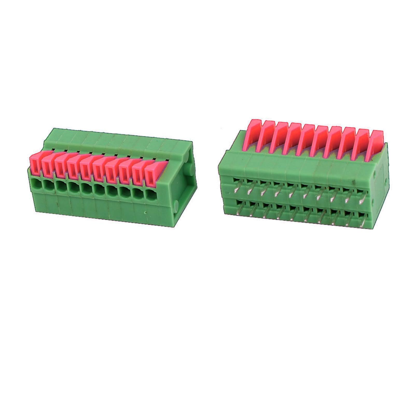 Pcb Terminal Block 10-Pack KF141V 16-Pin Spring Terminal Blocks - 2 ...