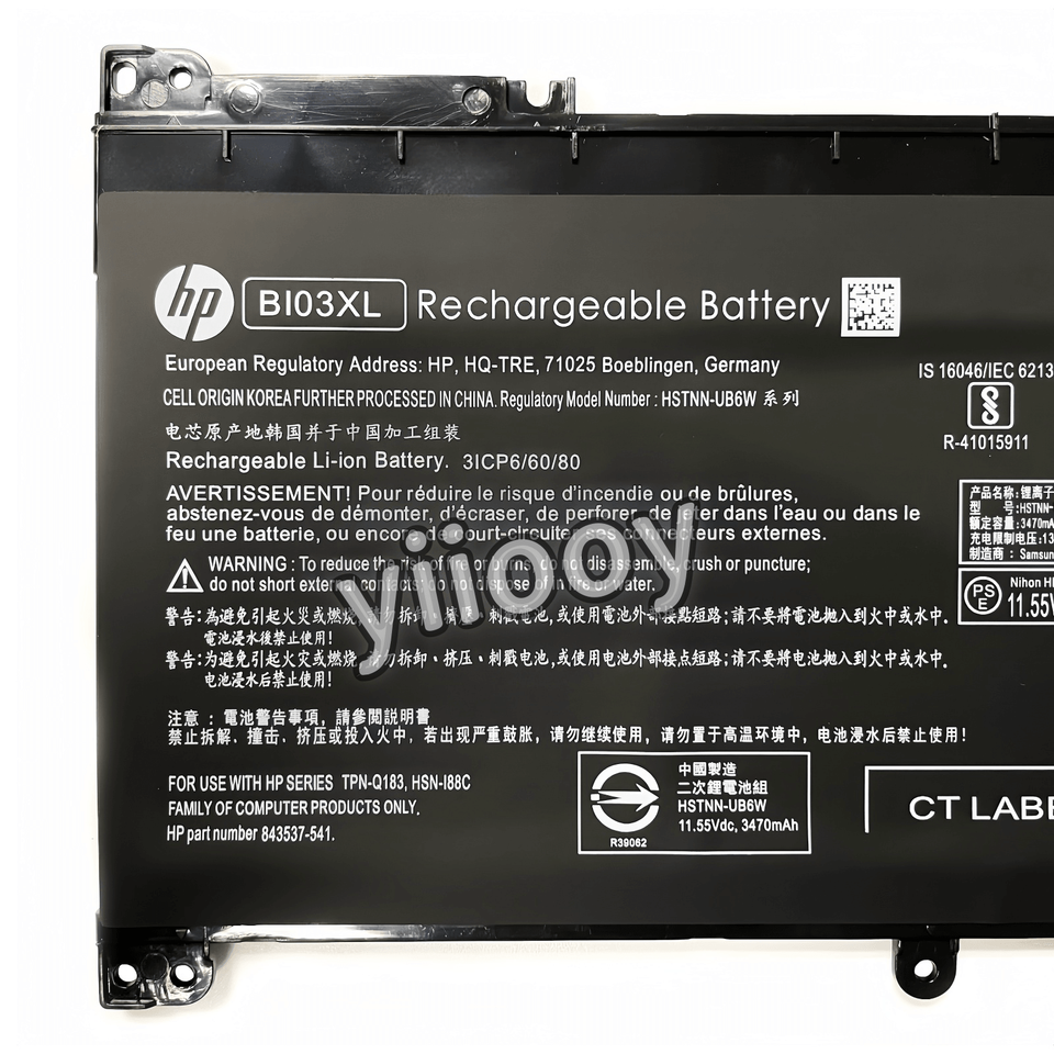BI03XL Genuine Battery For HP Pavilion X360 M3-U 13-U 843537-541 Stream ...