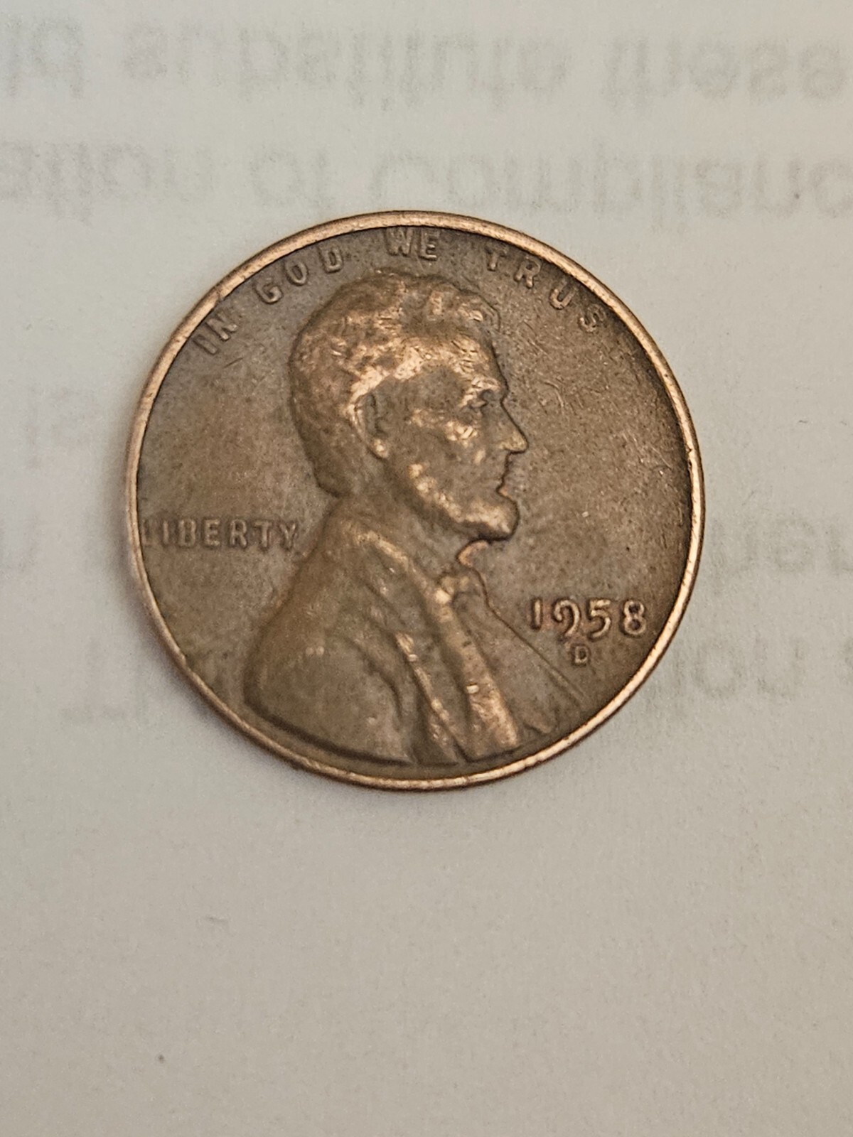 1958-D Lincoln Wheat Small Cent Penny 1C - MISALIGNED DIE / COLLAR ...