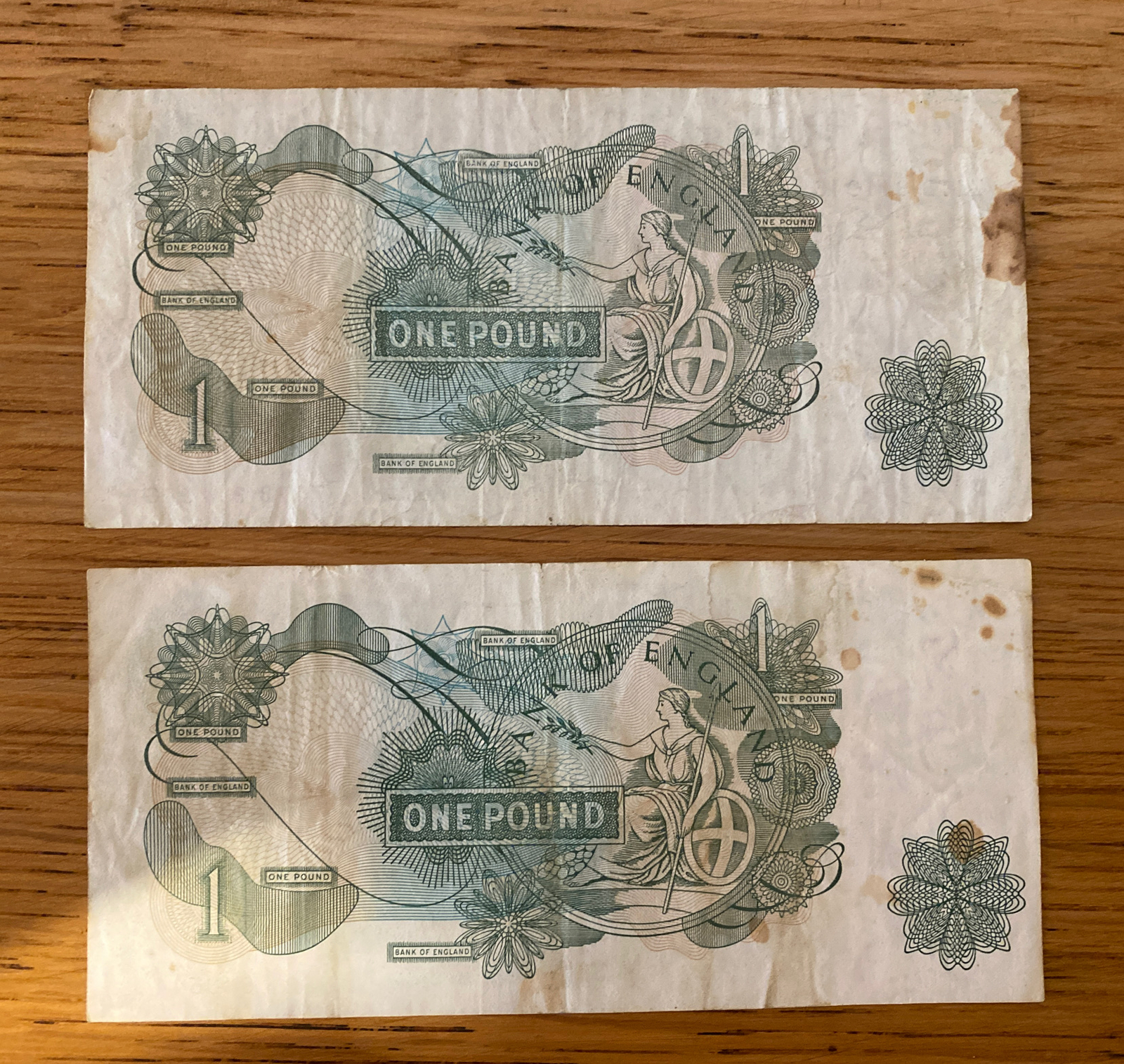 2 x 1970 £1 Bank Of England One Pound Notes Good Condition | eBay UK