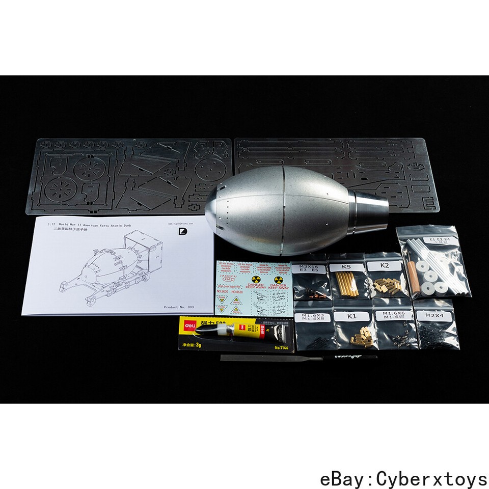 1/12 WWⅡ US ‘Fat Man The Atomic Bomb’ Assembly Version ALL-METAL Model ...