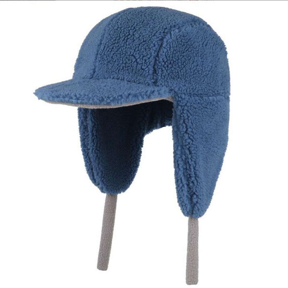 Winter Outdoor Thermal Hats Windproof Skiing Fleece Sports Earflap Caps ...