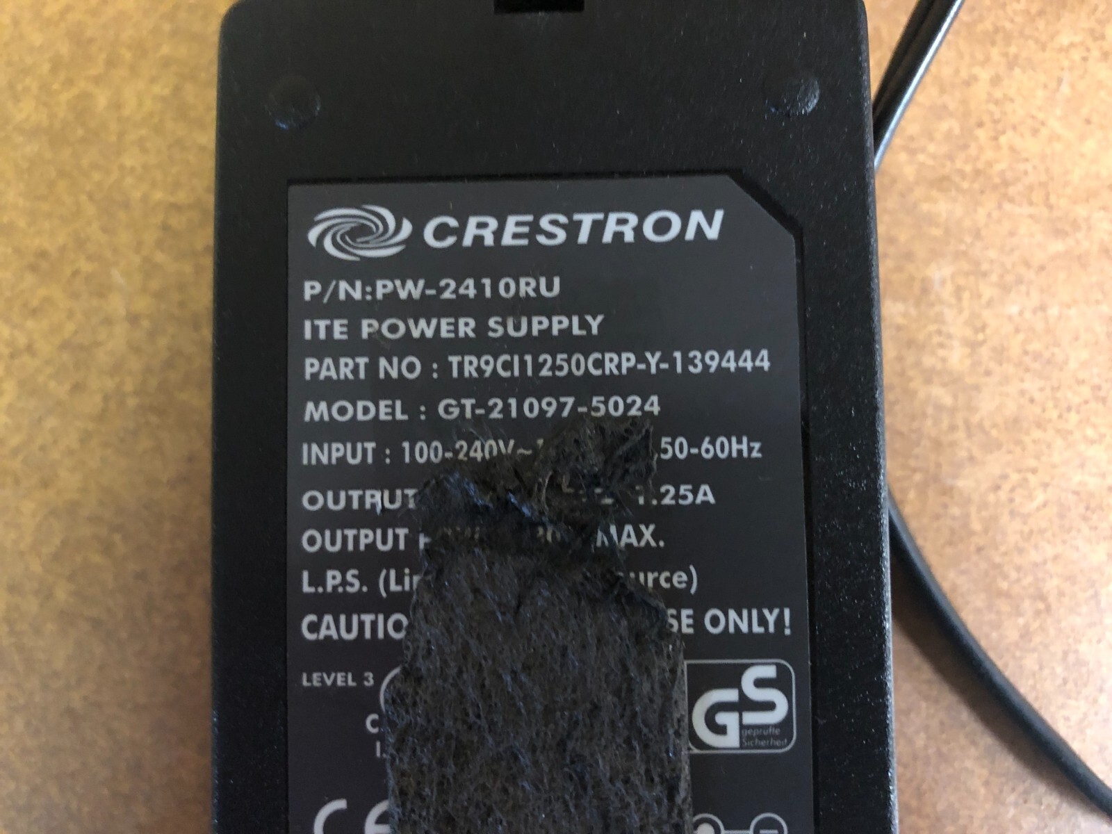 Crestron Power Supply Gt-21097-5024 Switching Adapter 24v 30w for sale ...