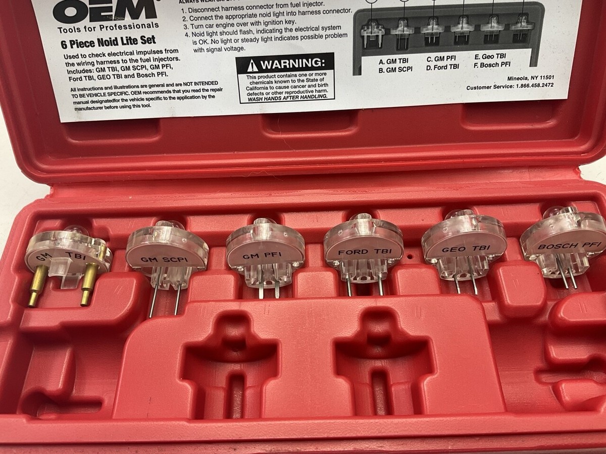 Fuel Injector Noid Light Tester JEGS W89500: 6 Piece Noid Light Test