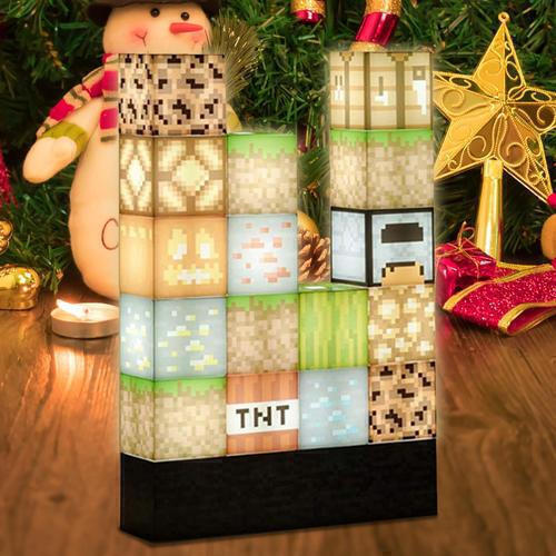 Minecraft Building Block Light -Desk Lamp Bedroom Ningt Kids Sleeping ...