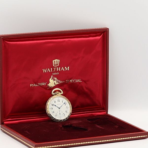 Waltham Vintage Pocket Watch Manual Gold Open Face USA 51mm Box | eBay
